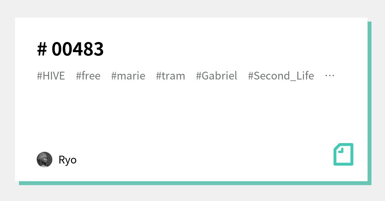 # 00483｜Ryo｜note