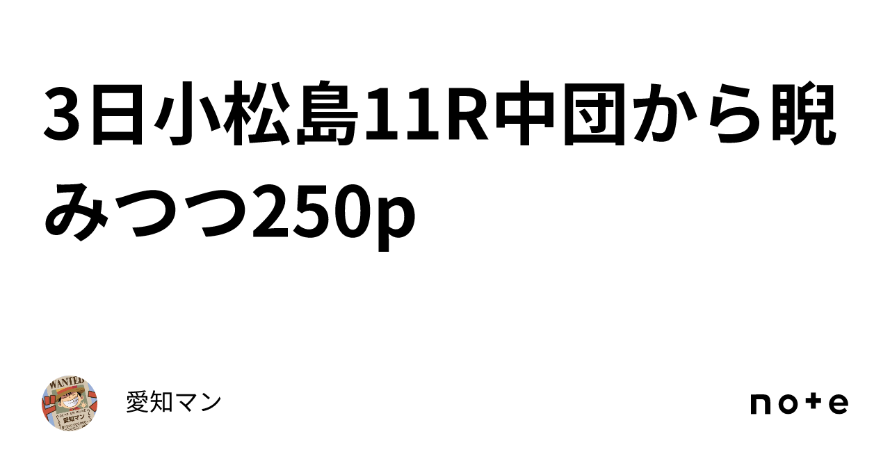 3日小松島11R中団から睨みつつ250p｜愛知マン