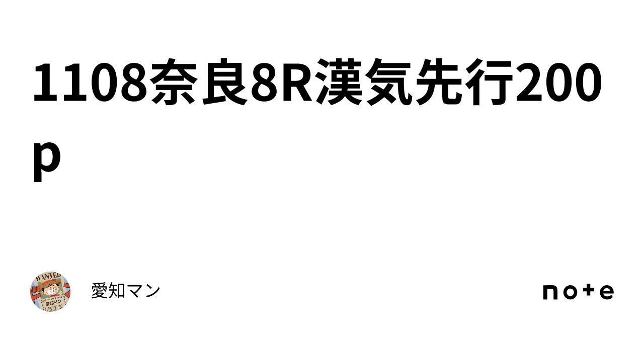 1108奈良8R漢気先行200p｜愛知マン