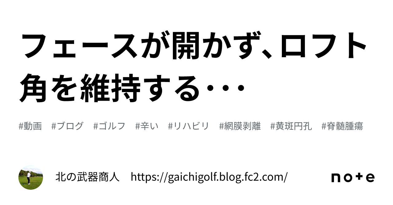 フェースが開かず、ロフト角を維持する･･･｜北の武器商人 https://gaichigolf.blog.fc2.com/