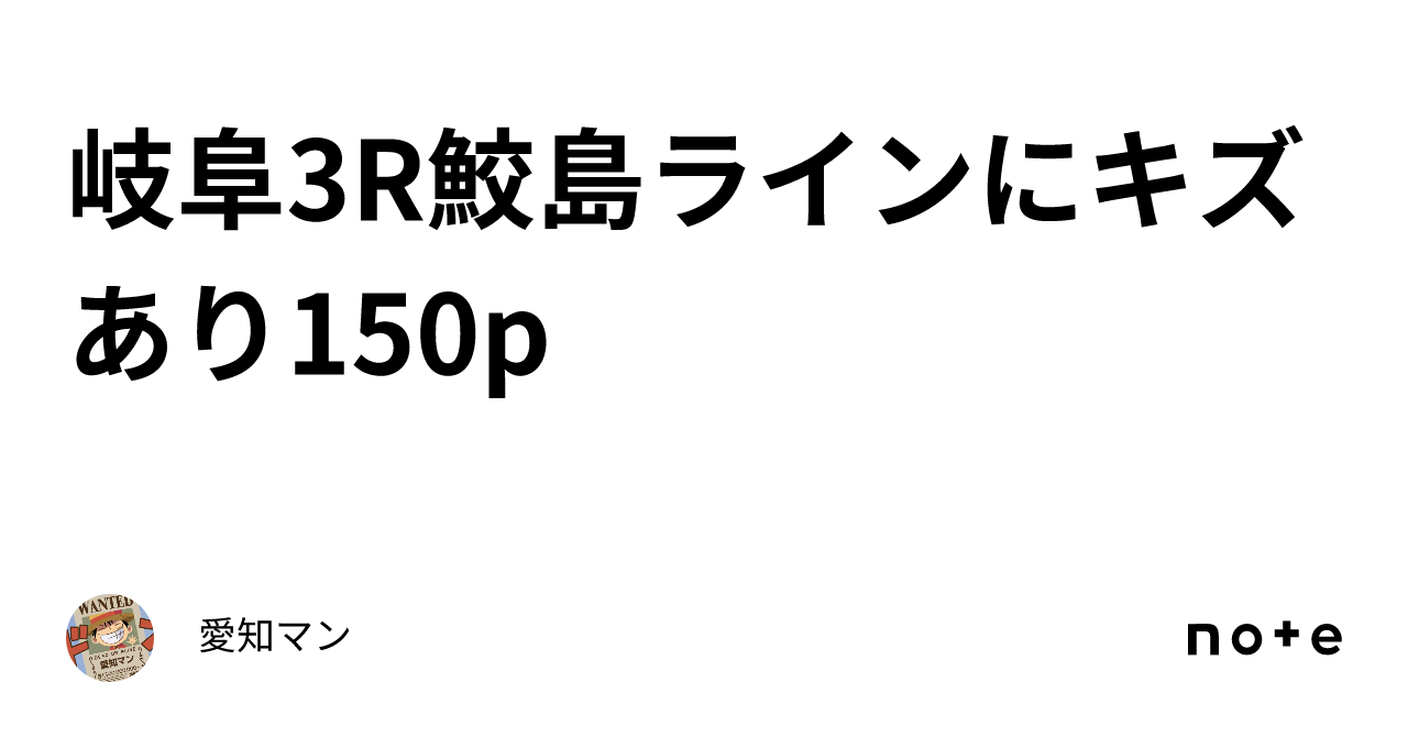 岐阜3R鮫島ラインにキズあり150p｜愛知マン