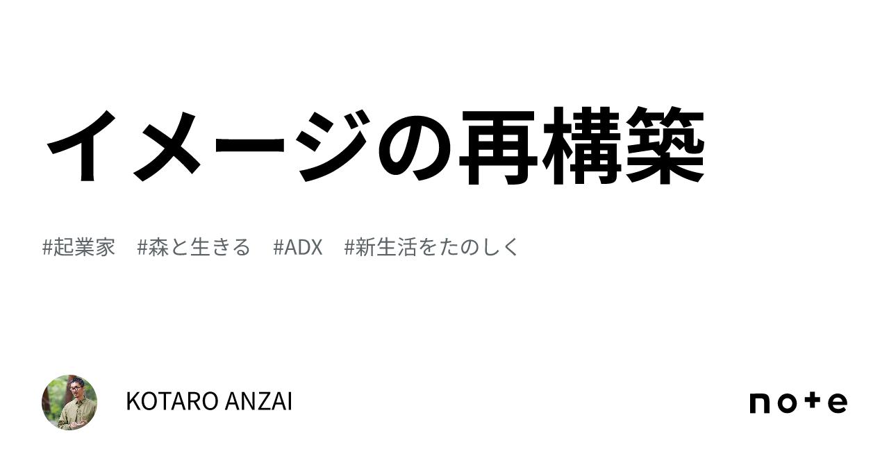 イメージの再構築｜KOTARO ANZAI