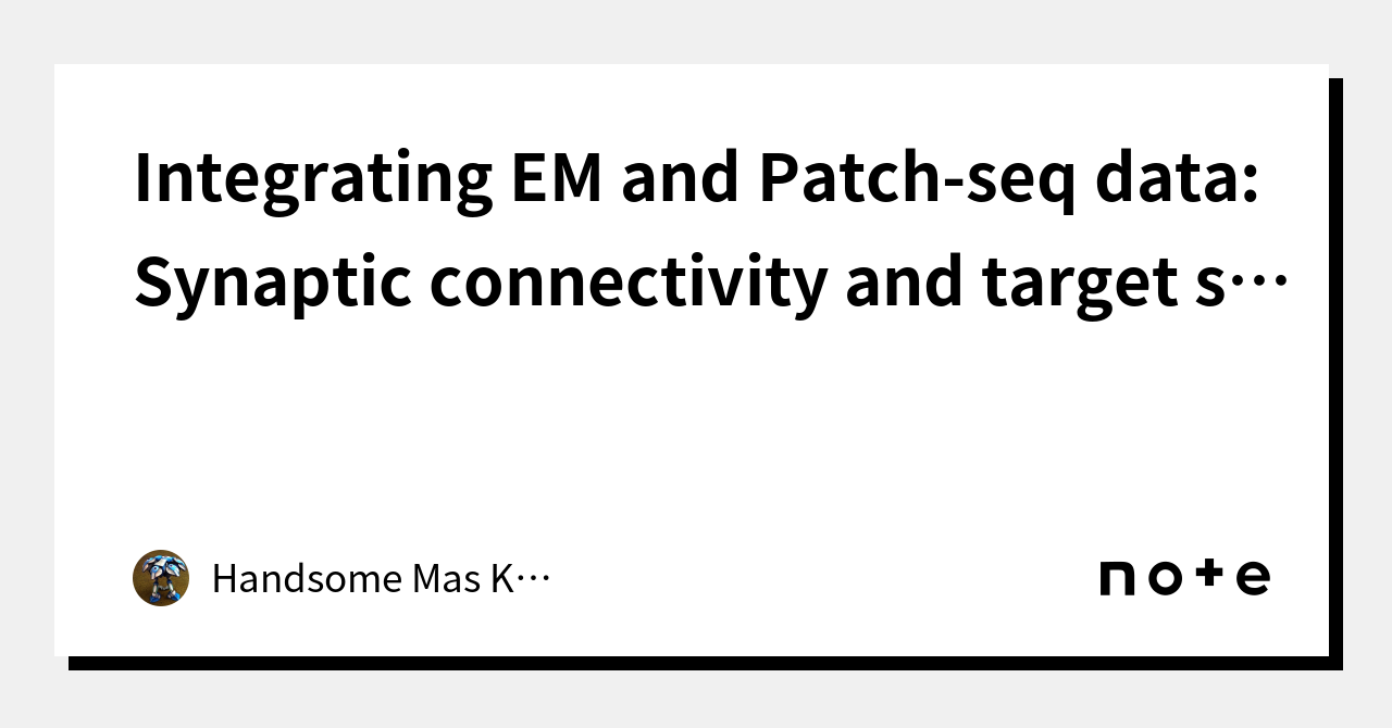Integrating EM and Patch-seq data: Synaptic connectivity and target specificity of predicted Sst ...
