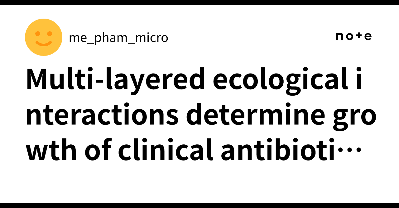 Multi-layered ecological interactions determine growth of clinical ...