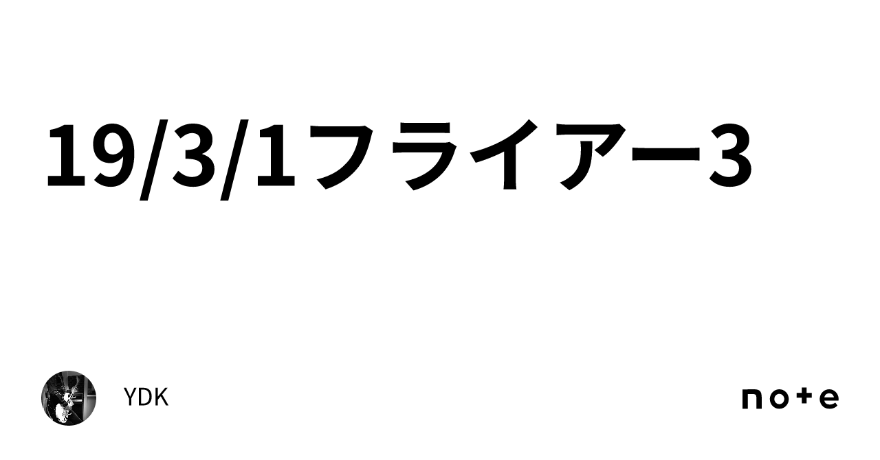 19/3/1フライアー3｜YDK