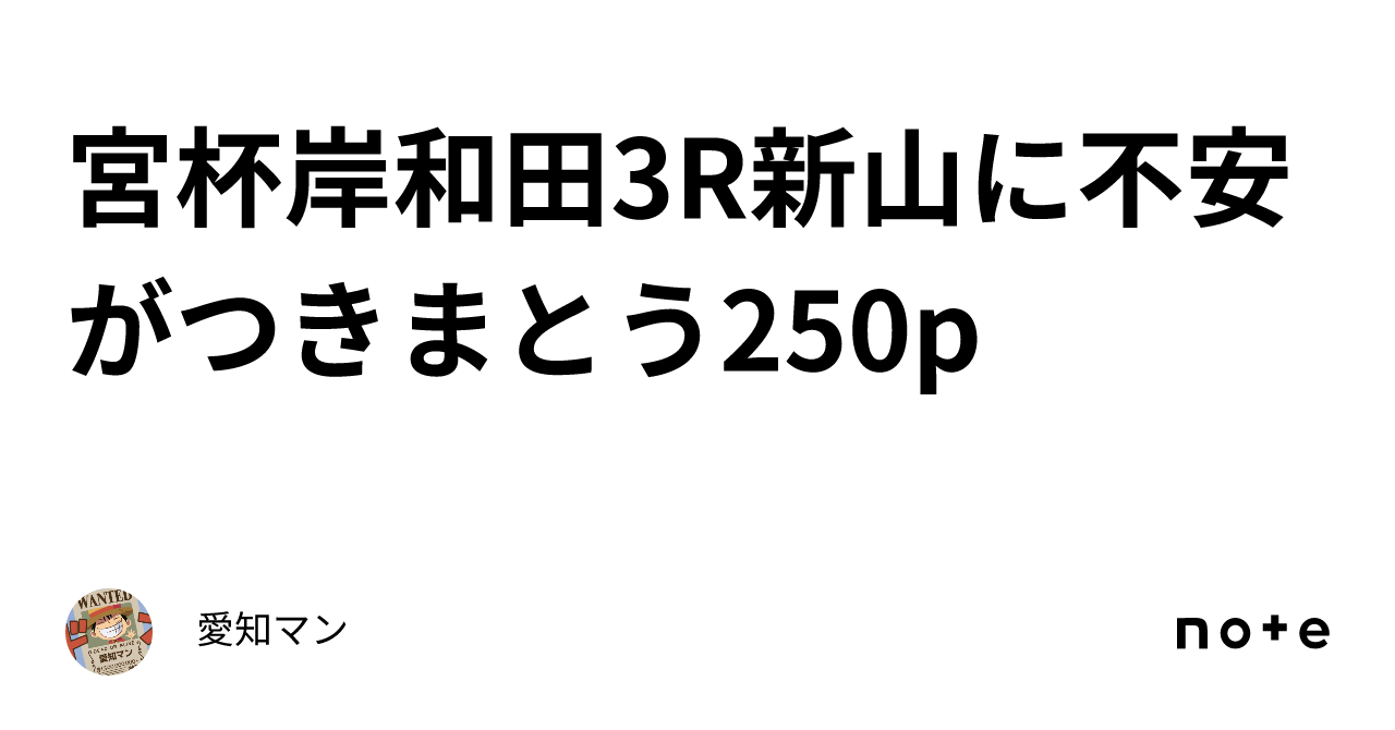 宮杯岸和田3R新山に不安がつきまとう250p｜愛知マン