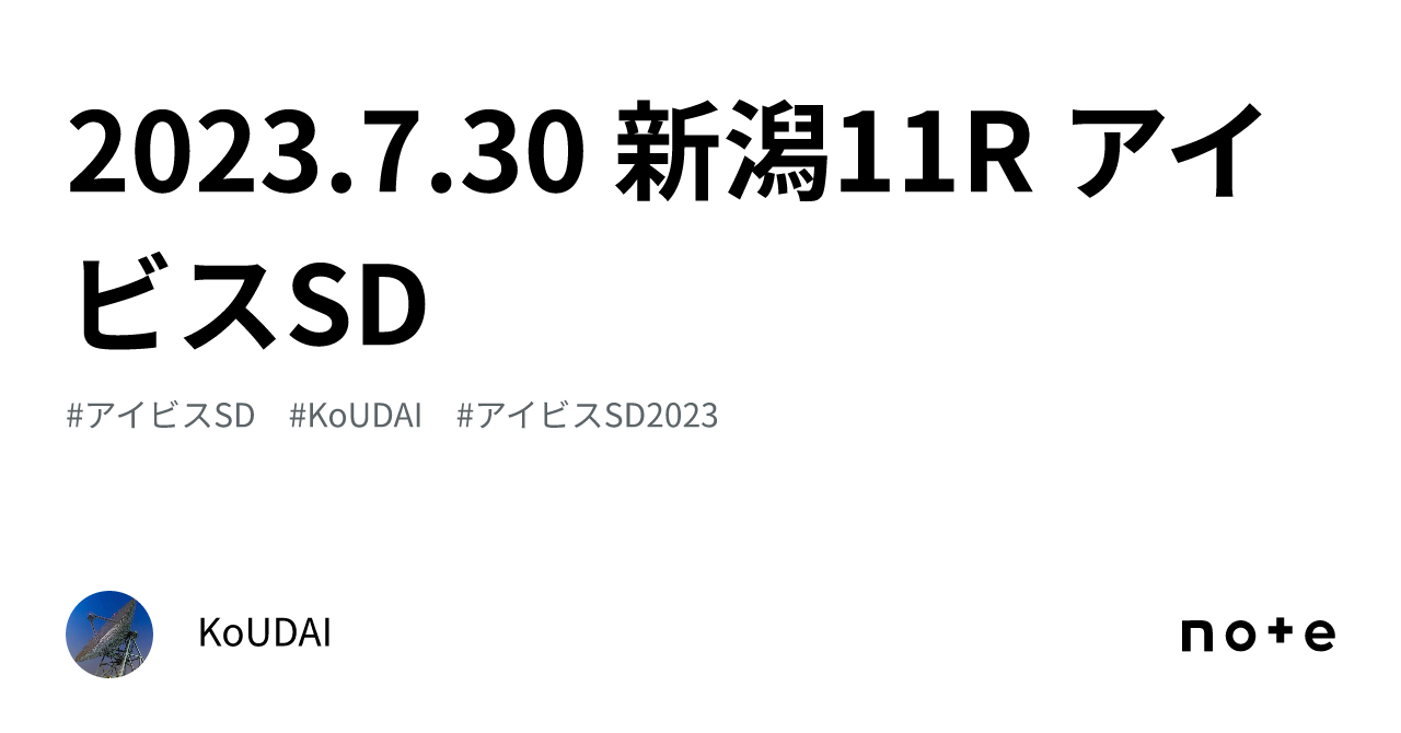 2023.7.30 新潟11R アイビスSD｜KoUDAI