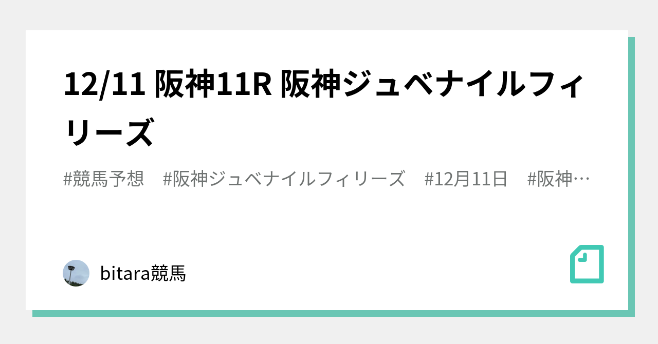 12/11 阪神11R 阪神ジュベナイルフィリーズ｜bitara競馬