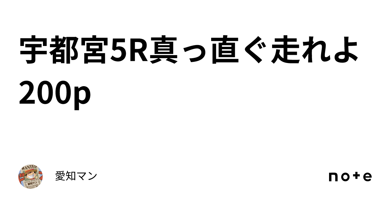 宇都宮5R真っ直ぐ走れよ200p｜愛知マン