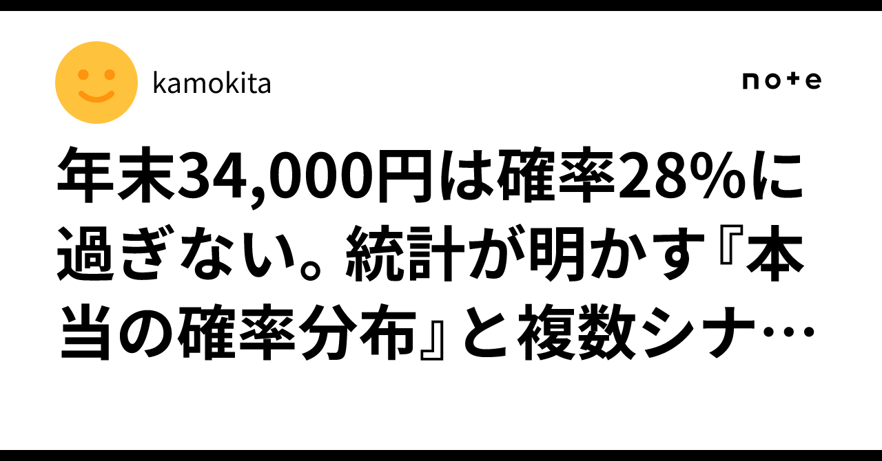 34,000 yen at year-end is only a 28% probability. The 'true probability ...