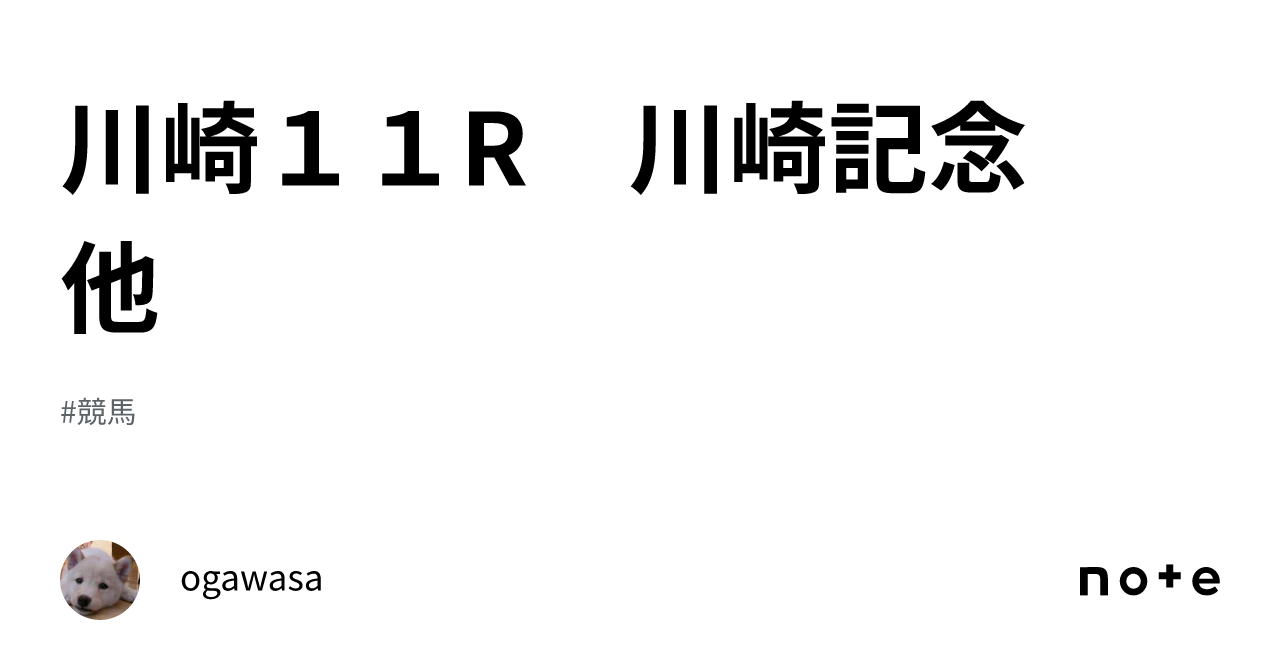 川崎11R 川崎記念 他｜ogawasa