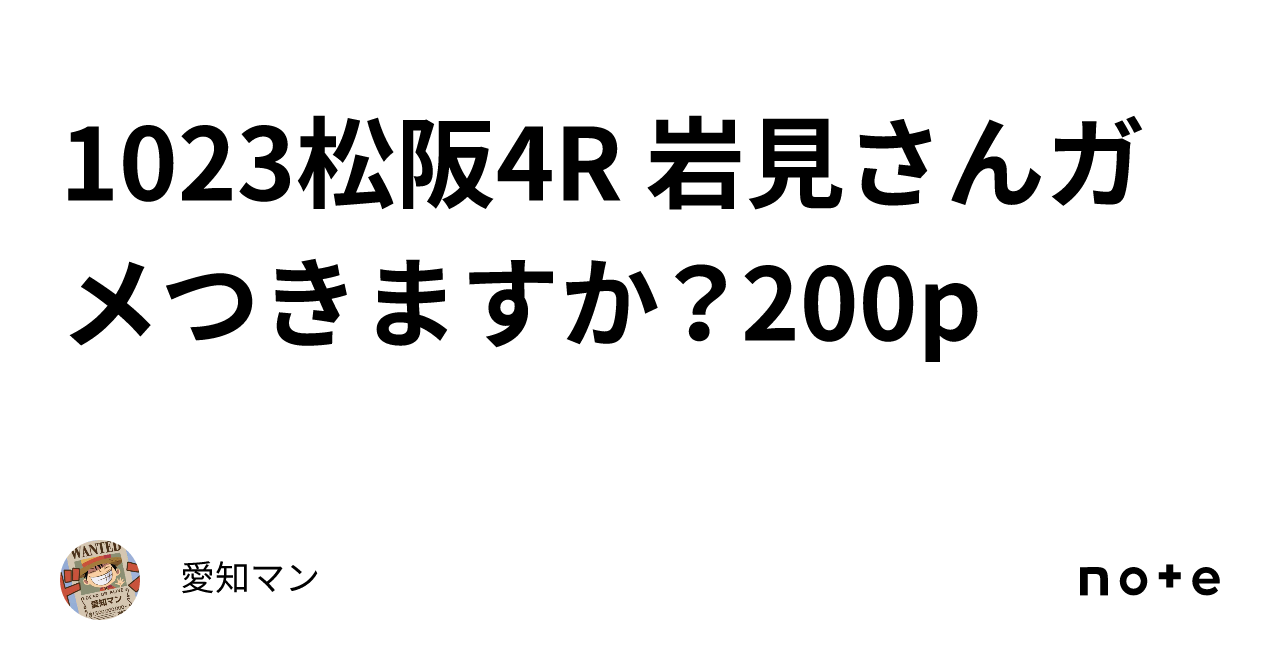 1023松阪4R 岩見さんガメつきますか？200p｜愛知マン