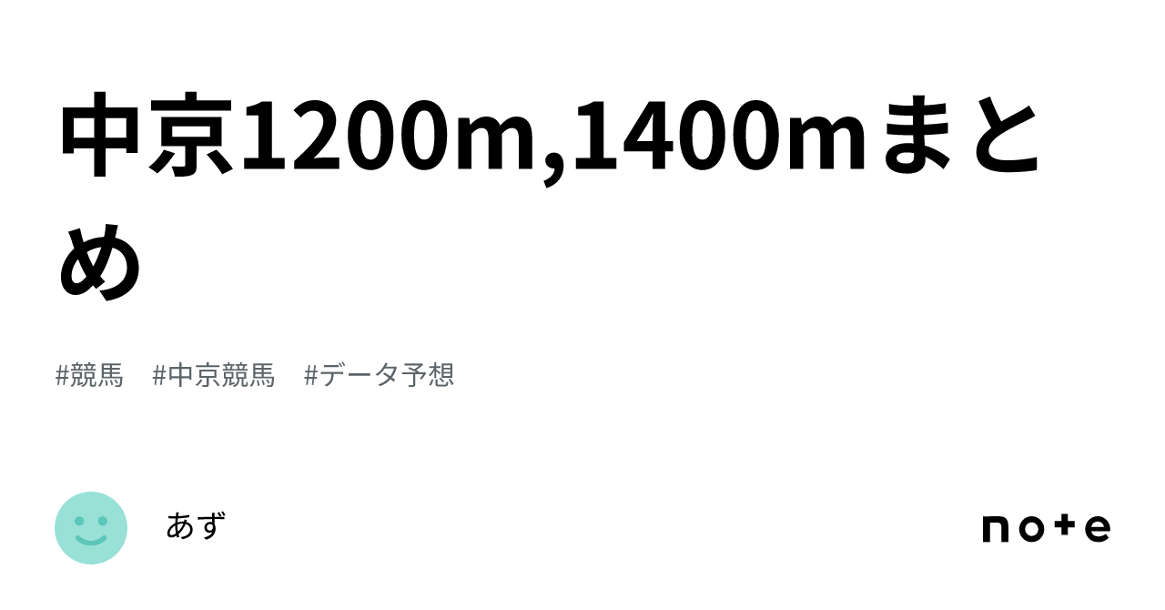 中京1200m,1400mまとめ｜あず