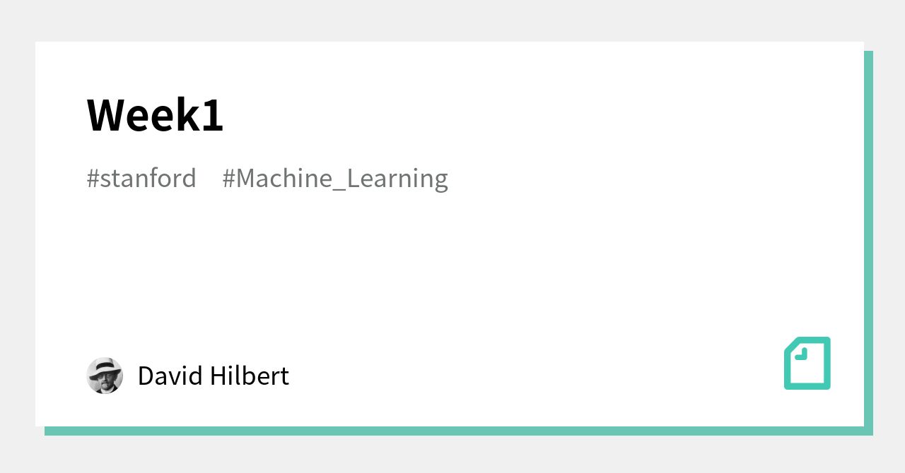 Week1｜David Hilbert｜note