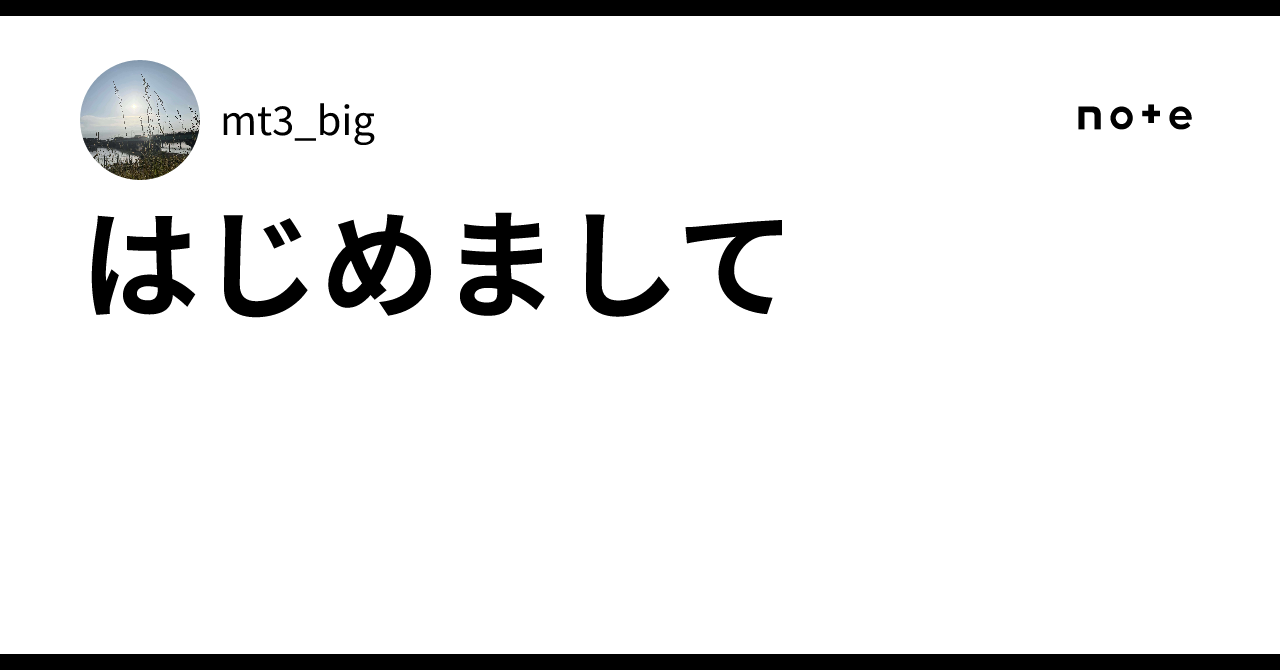 はじめまして⭐︎｜mt3_big