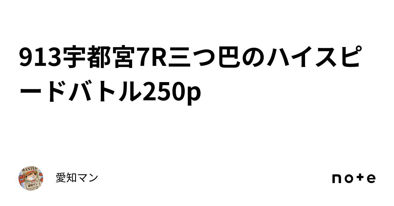 913宇都宮7R三つ巴のハイスピードバトル250p｜愛知マン