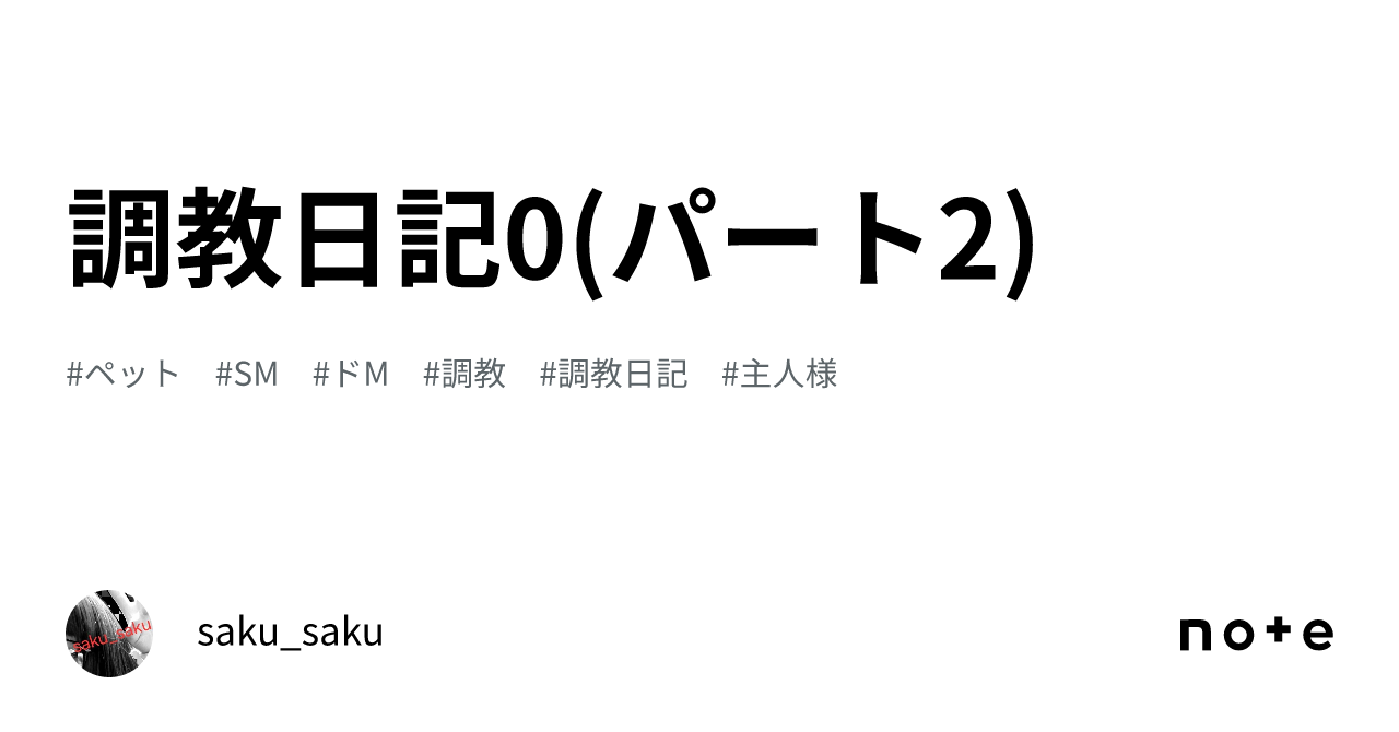 調教日記0(パート2)｜saku_saku