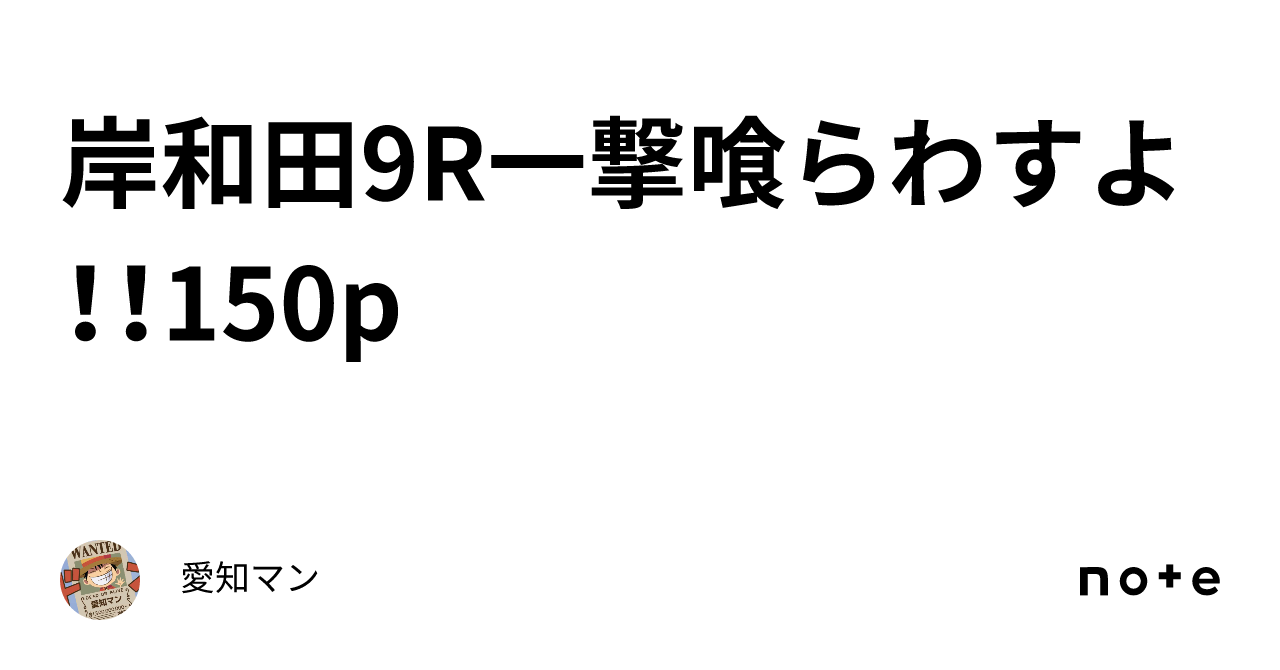 岸和田9R一撃喰らわすよ！！150p｜愛知マン