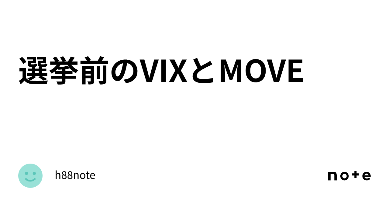 選挙前のVIXとMOVE｜h88note