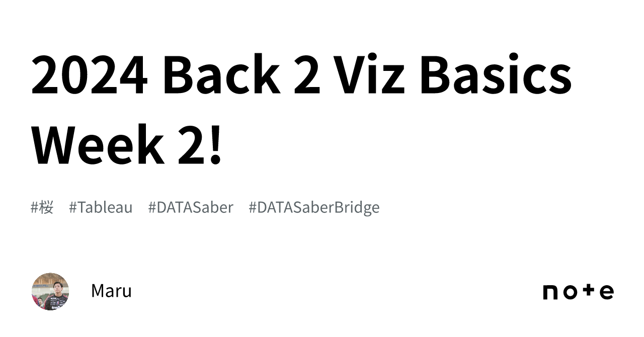 2024 Back 2 Viz Basics Week 2!｜Maru