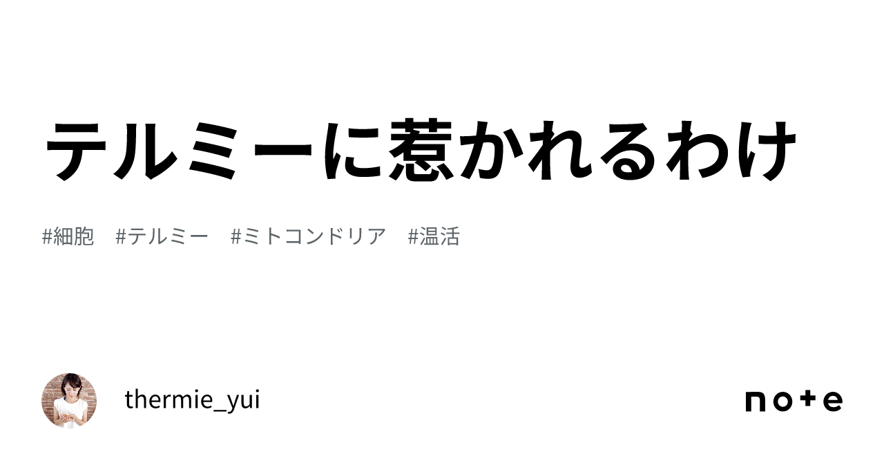 テルミーに惹かれるわけ｜thermie_yui