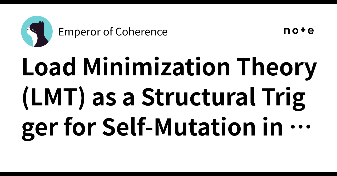 Load Minimization Theory (LMT) as a Structural Trigger for Self ...
