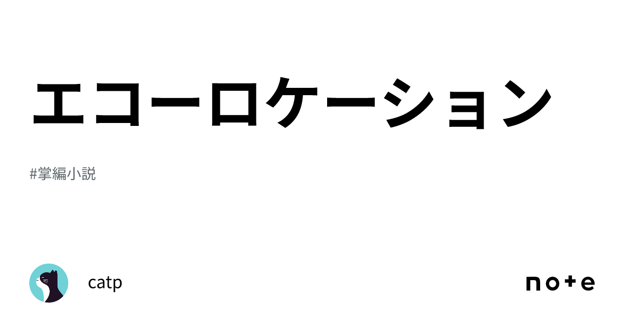 エコーロケーション｜catp