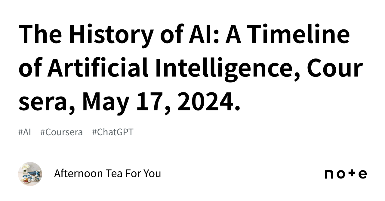 The History of AI: A Timeline of Artificial Intelligence, Coursera, May ...