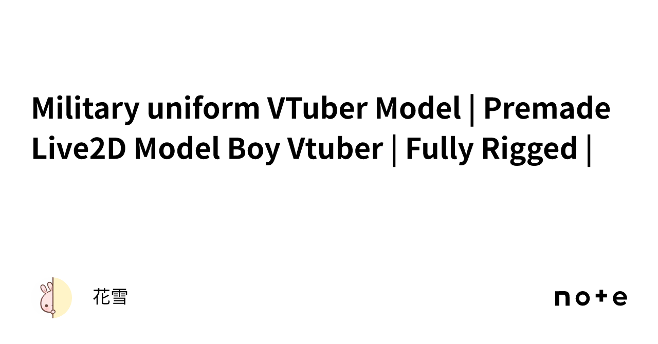 Military uniform VTuber Model | Premade Live2D Model Boy Vtuber | Fully ...