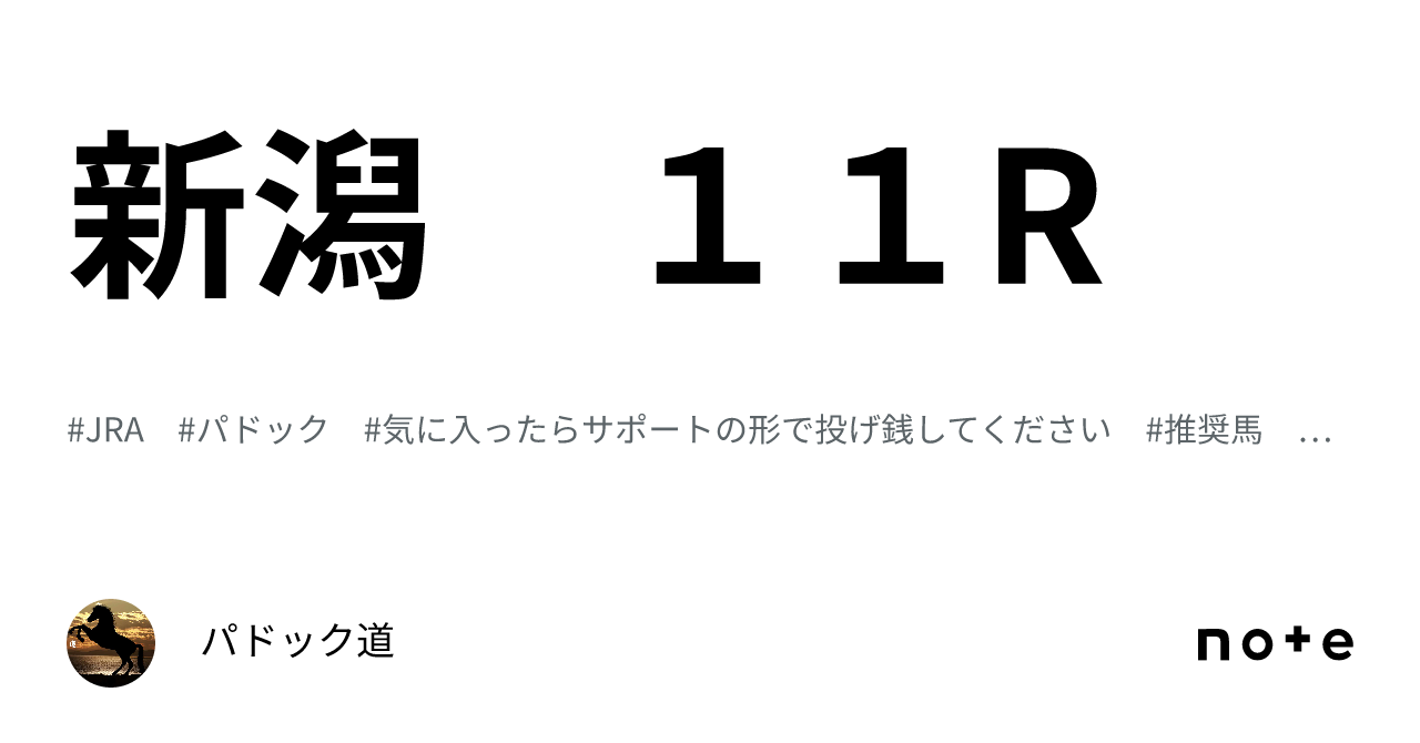 新潟 11R｜パドック道
