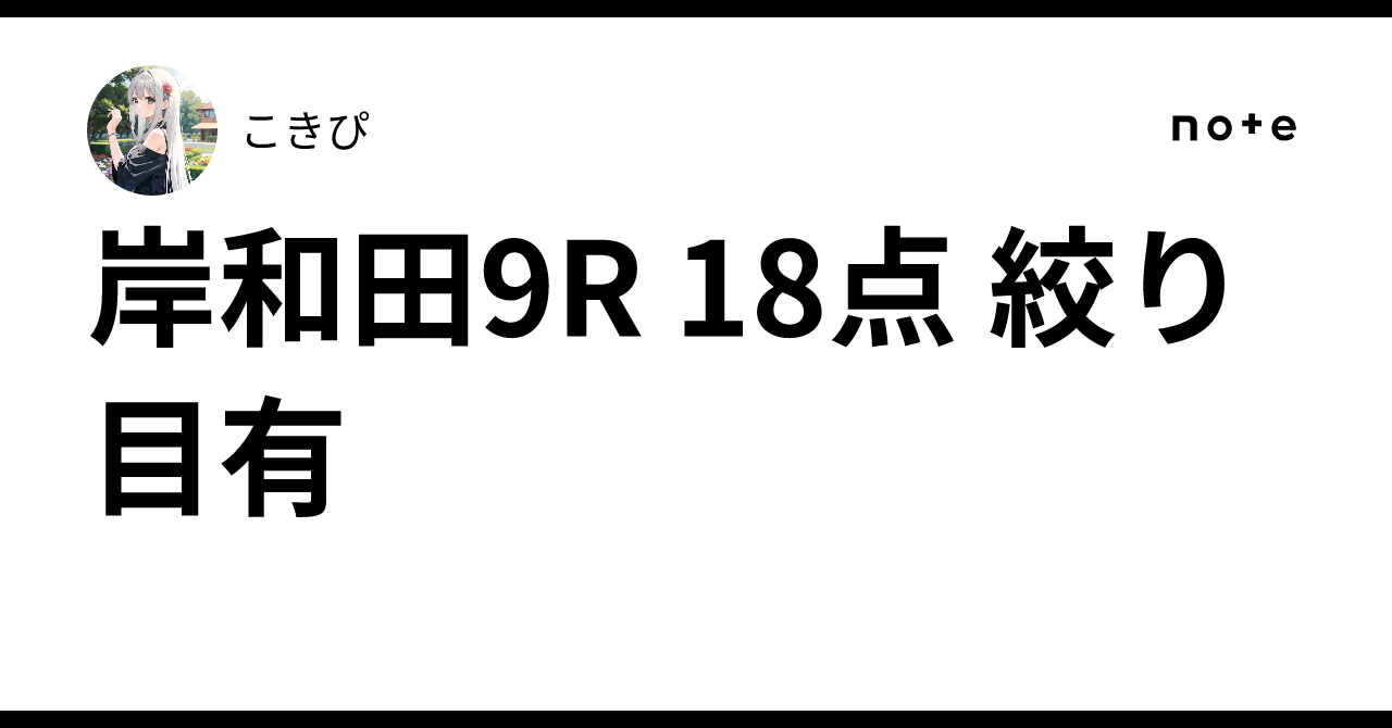 岸和田9R 18点 絞り目有｜こきぴ