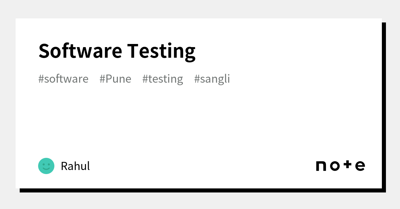 Software Testing｜Rahul