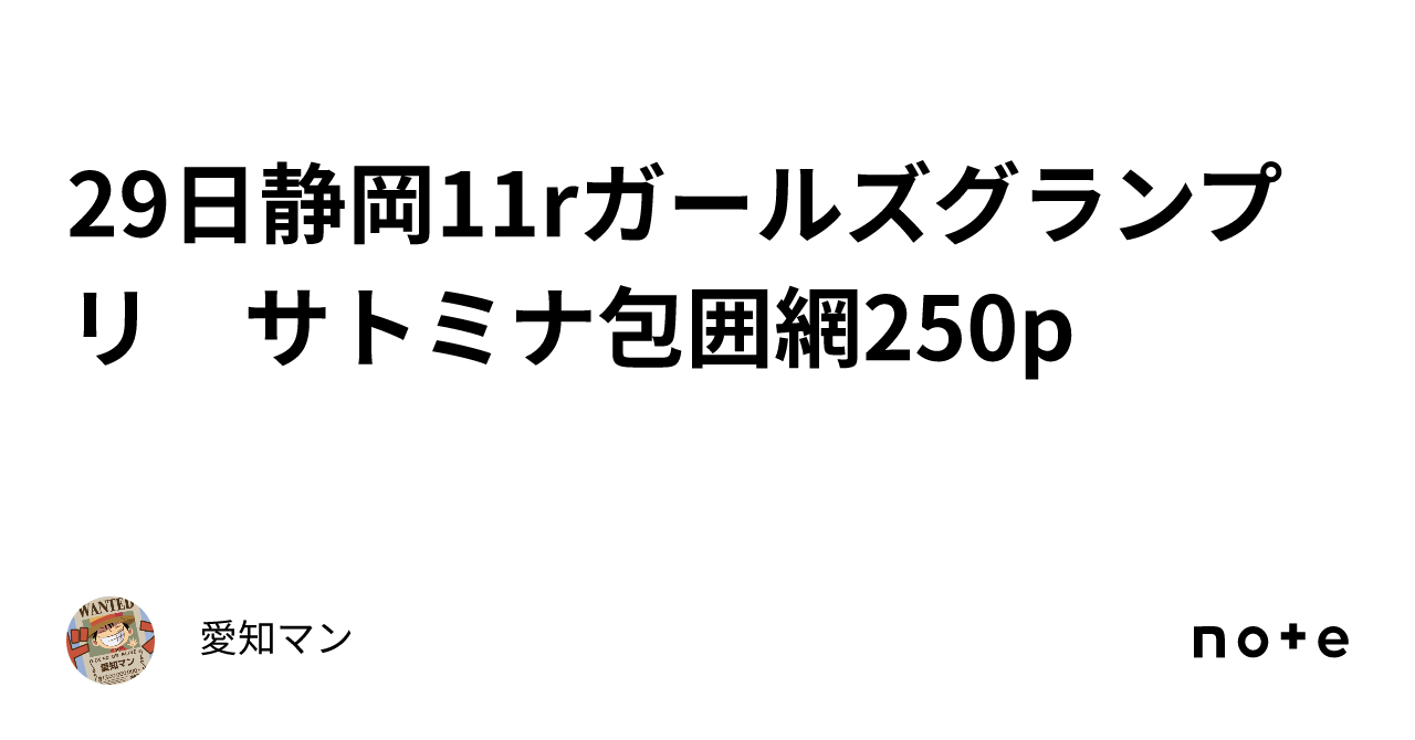 29日静岡11rガールズグランプリ サトミナ包囲網250p｜愛知マン