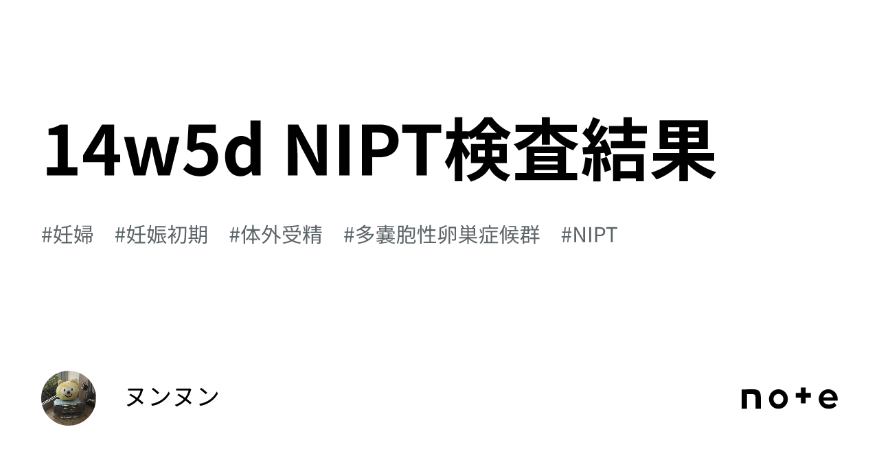 14w5d NIPT検査結果｜ヌンヌン