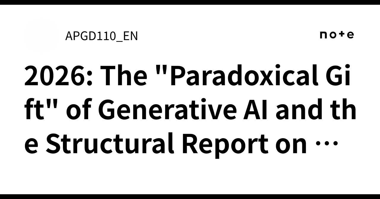 2026: The "Paradoxical Gift" of Generative AI and the Structural Report ...