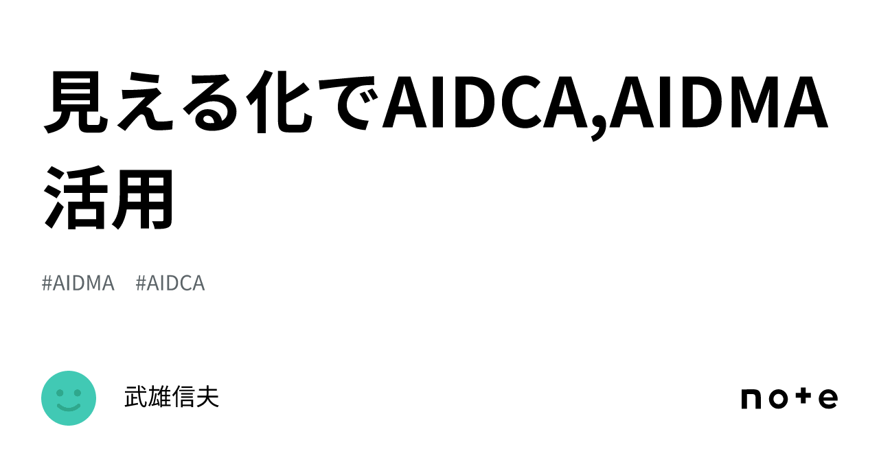 見える化でAIDCA,AIDMA活用｜武雄信夫