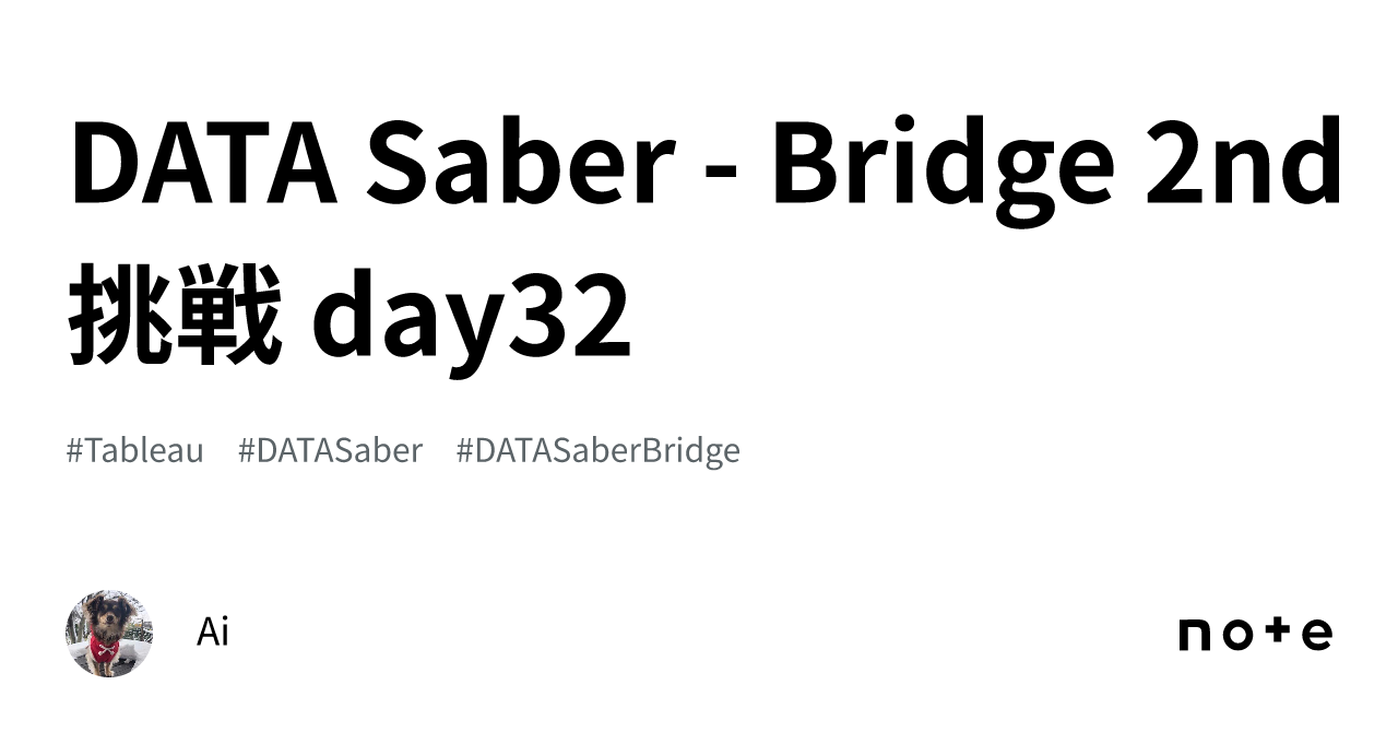 DATA Saber - Bridge 2nd挑戦 day32｜Ai