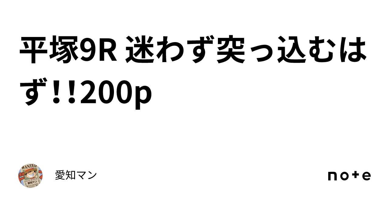 平塚9R 迷わず突っ込むはず！！200p｜愛知マン