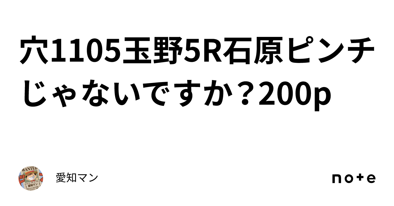 穴🧨1105玉野5R石原ピンチじゃないですか？200p｜愛知マン