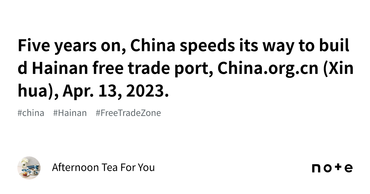 Five years on, China speeds its way to build Hainan free trade port ...