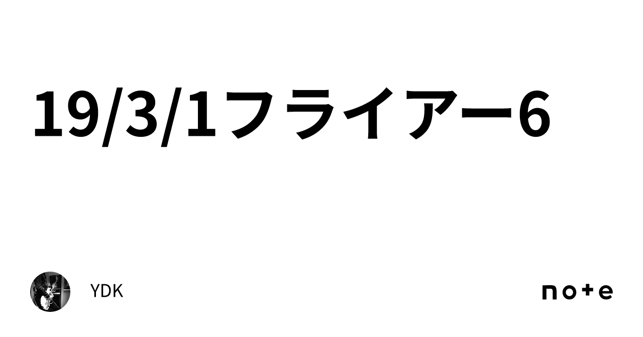 19/3/1フライアー6｜YDK