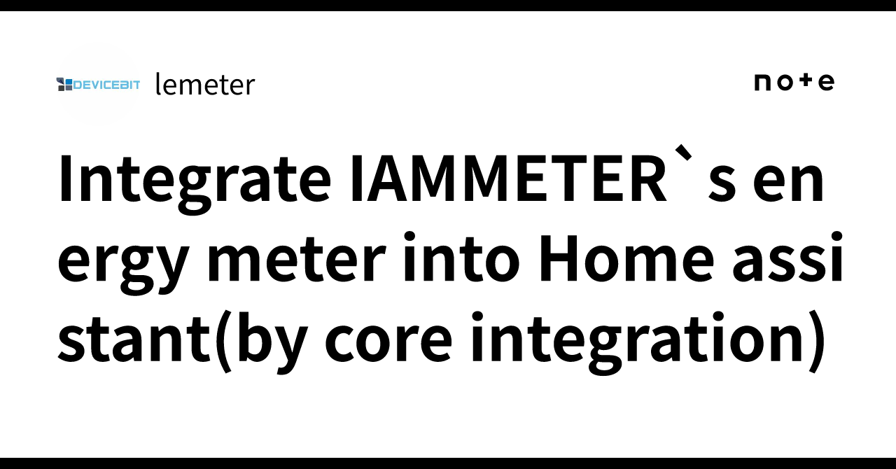 Integrate IAMMETER`s energy meter into Home assistant(by core ...