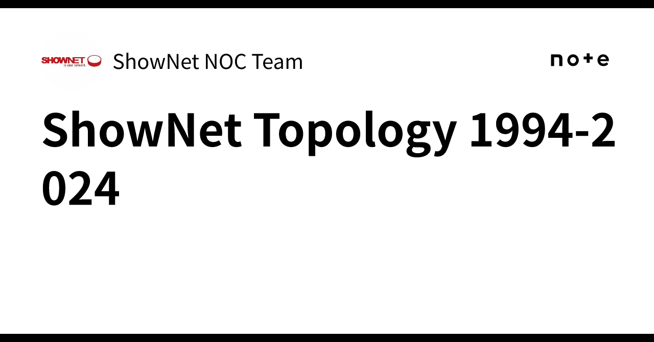 ShowNet Topology 1994-2024｜ShowNet NOC Team