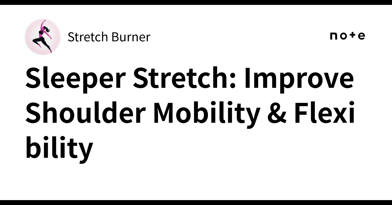 Sleeper Stretch: Improve Shoulder Mobility & Flexibility 🧘‍♂️｜Stretch ...