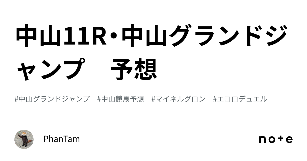 中山11R・中山グランドジャンプ 予想｜PhanTam