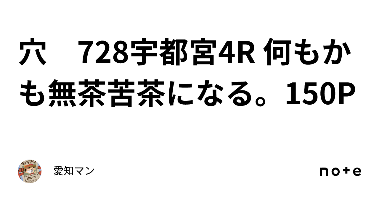 穴 728宇都宮4R 何もかも無茶苦茶になる。150P｜愛知マン