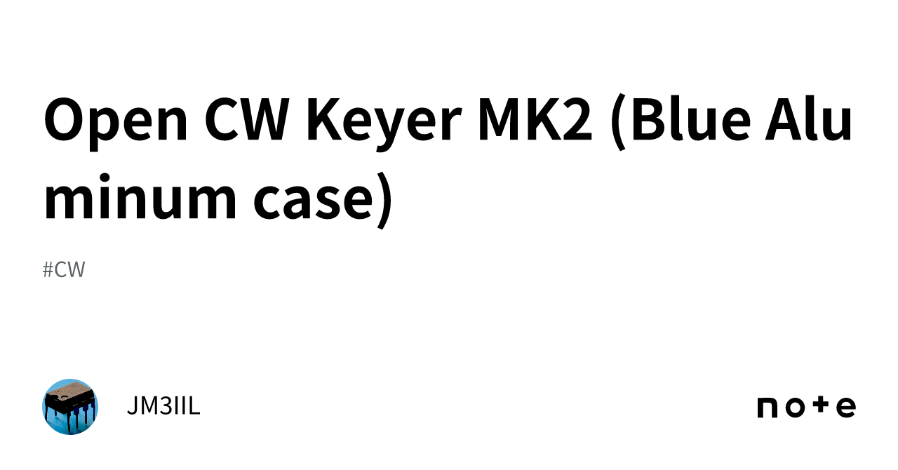 Open CW Keyer MK2 (Blue Aluminum case)｜JM3IIL