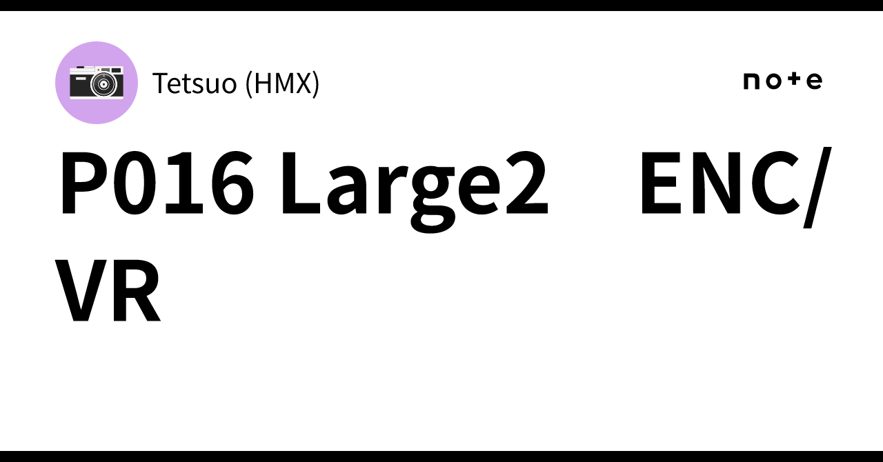 P016 Large2 ENC/VR｜Tetsuo (HMX)