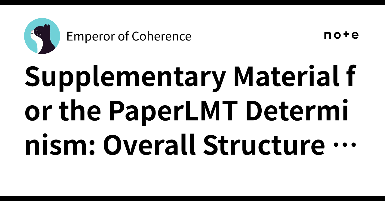 Supplementary Material for the PaperLMT Determinism: Overall Structure ...