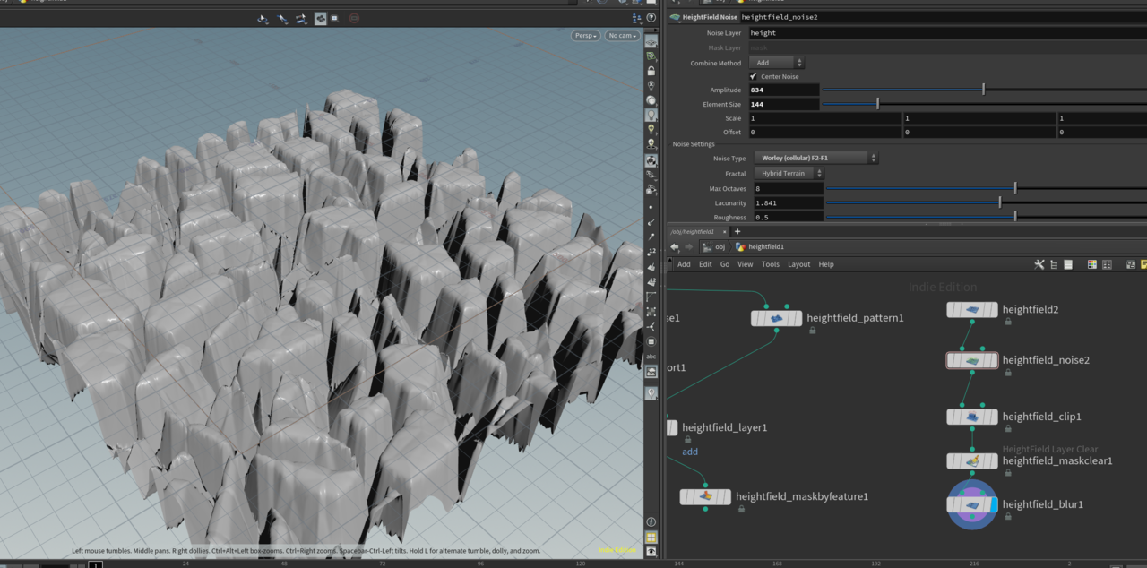 【Houdini】HeightFieldの基本的なところ｜双葉レイ｜note